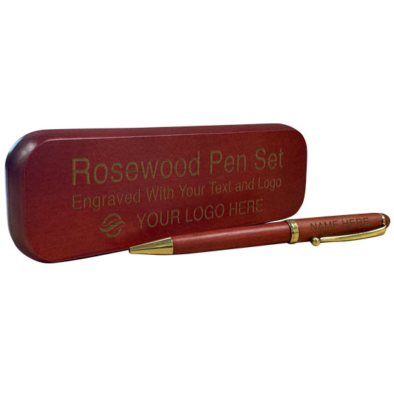 Engraved Rosewood Pen Sets | PlaqueMaker.com