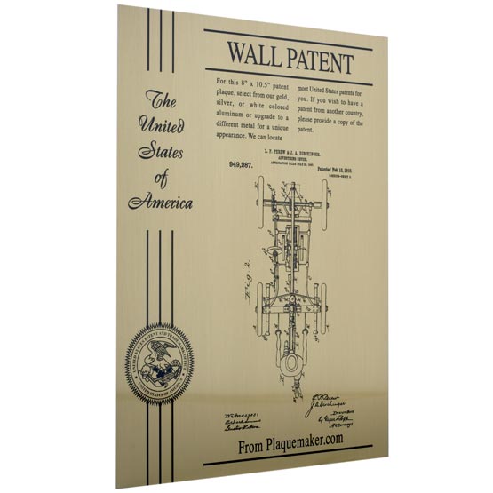 Custom Patent Plaques - Wall Patent Plaques | PlaqueMaker.com