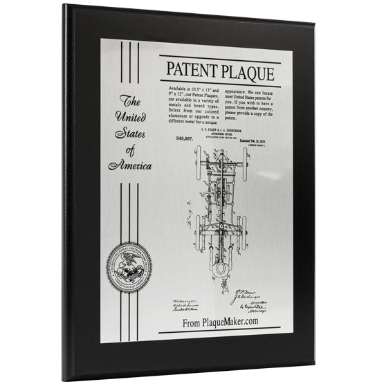Custom Patent Plaques - Full Color Aluminum | PlaqueMaker.com
