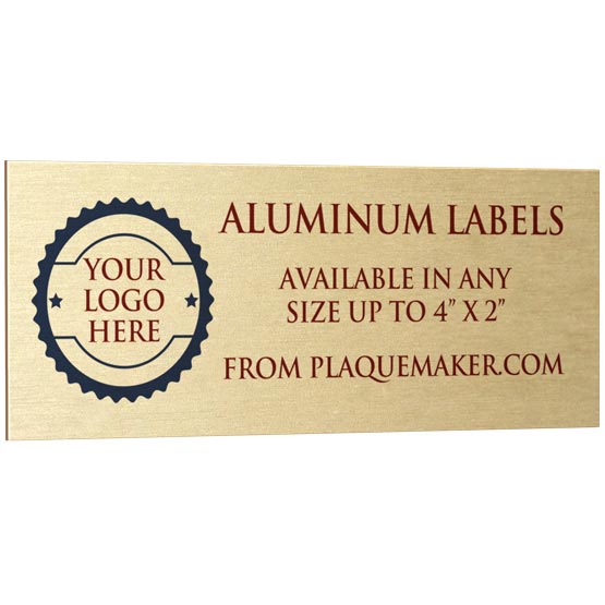 Custom Aluminum Labels - Full Color Metal Tags | PlaqueMaker.com